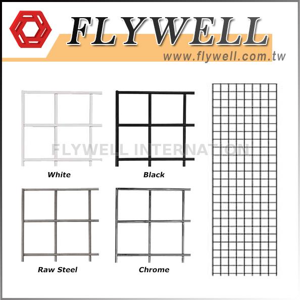 Metal Wire Square Grid Wall Panel, 2ft. x 4, 5, 6, 8ft. | Taiwantrade