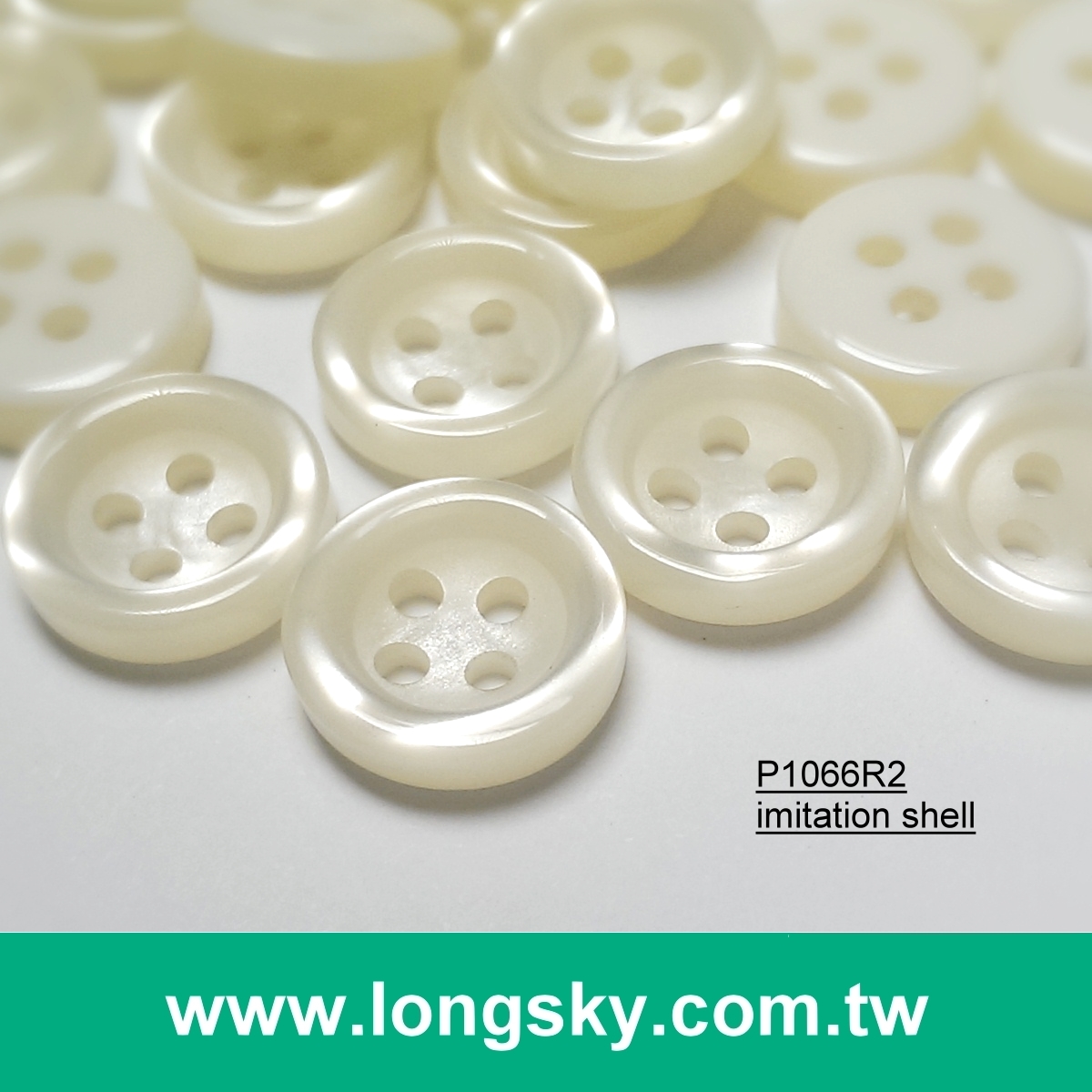 (P1066R2) 18L, 16L, 14L cream and black Imitation Shell Polyester Resin ...