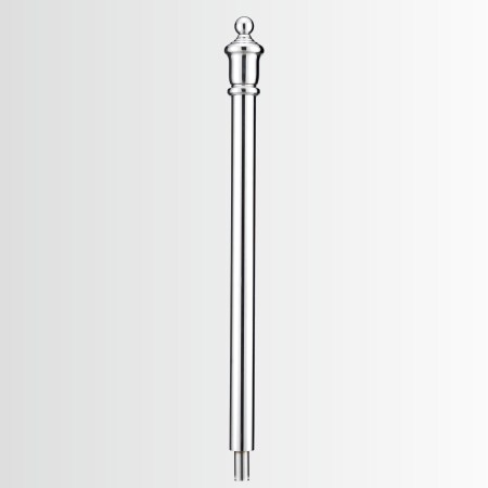 Stainless Steel Round Post 2 1/2" Plain Surface with Crown Shape Top ...