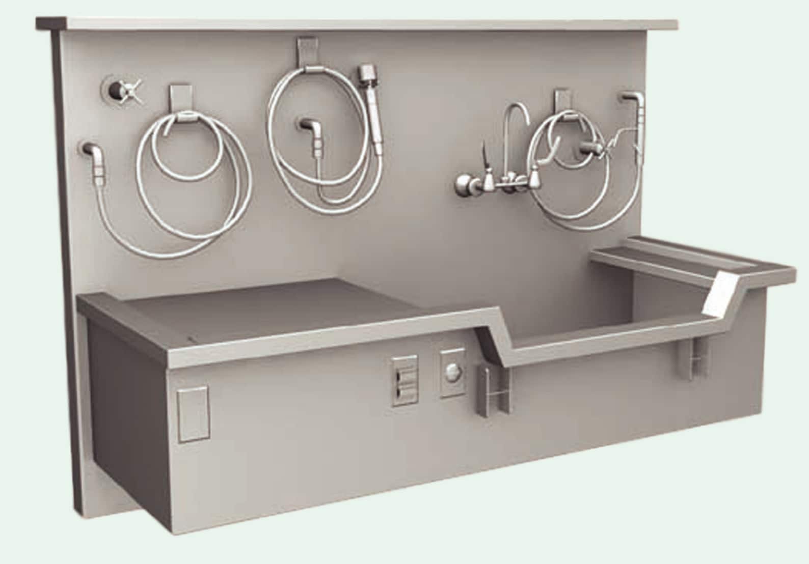 WALL MOUNTED AUTOPSY STATION RIGHT-HAND POSITION | Taiwantrade.com