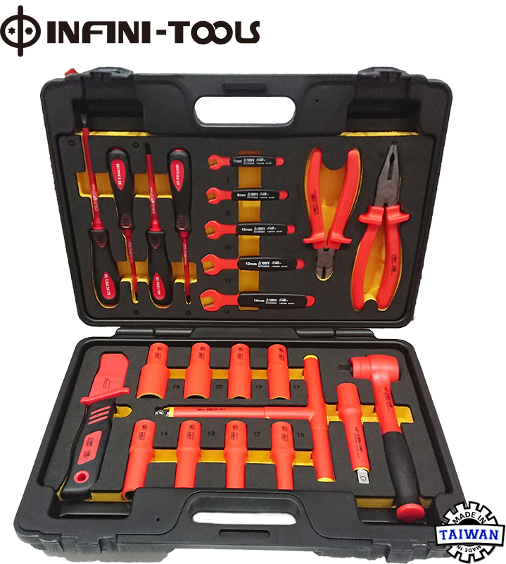 23-Piece 1000V VDE Insulated Tools Set, 1/2" Drive | Taiwantrade