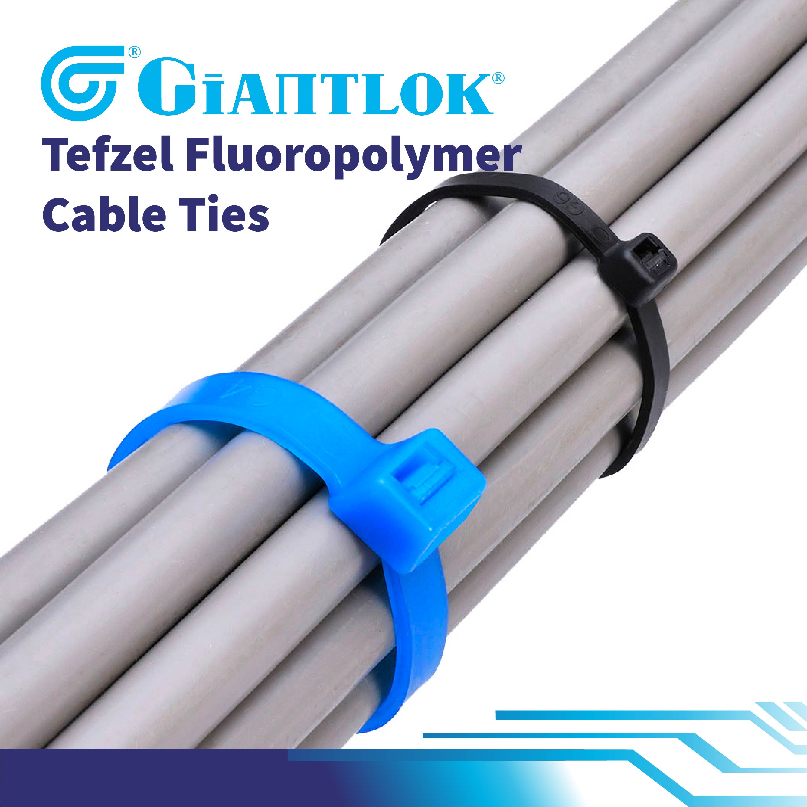 Tefzel Fluoropolymer Cable Ties for Chemical and Radiation Resistants ...