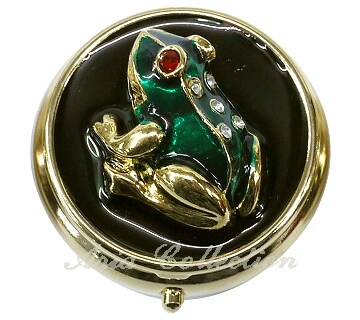 Frog enamel round pill box | Taiwantrade