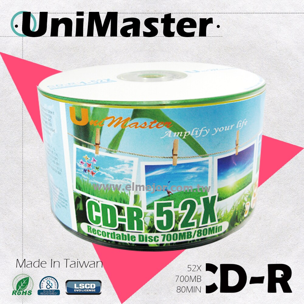 UniMaster CD-R 52X Logo Printing Discs | Taiwantrade