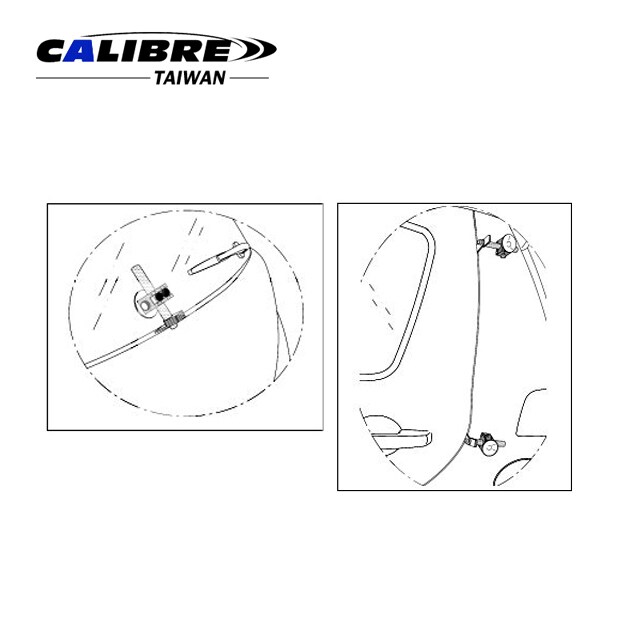 CALIBRE 2pc Perfect Gap Gauge Set Auto Metal Sheet Plate Measure Assembly Gauge Gap Tool ...