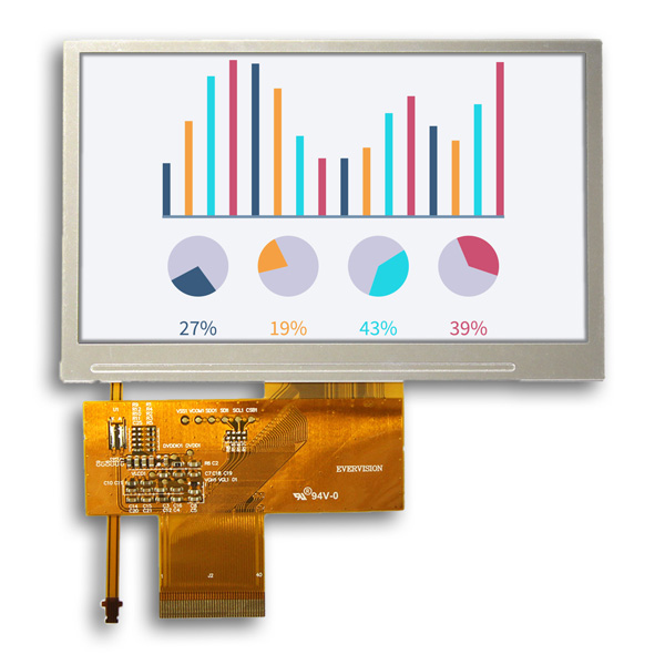 4.3" Color TFT LCD, WQVGA Color TFT, Touch Panel option | Taiwantrade