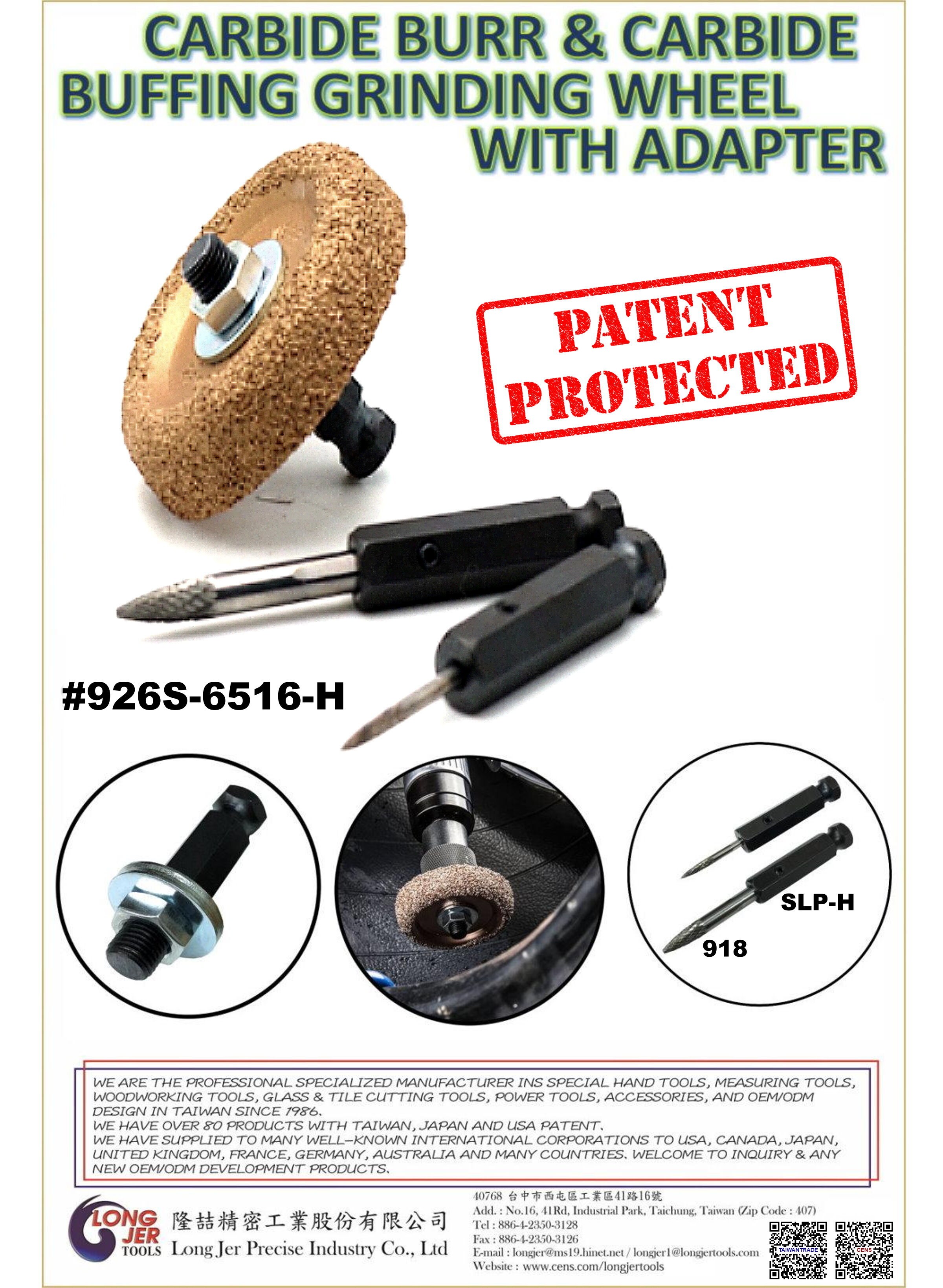 Carbide Buffing Wheel With Adapter & Burr For Auto Repair Tools ...