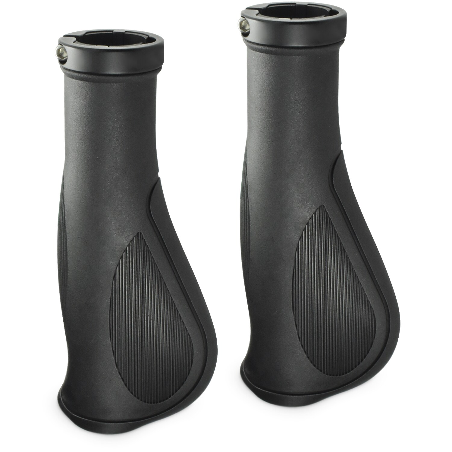 Non-Slip Bike Handle Grip with Lock-On Ring Design for Flat Handlebar ...