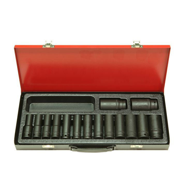 1/2"DR. 15PCS DEEP IMPACT SOCKET SET | Taiwantrade.com