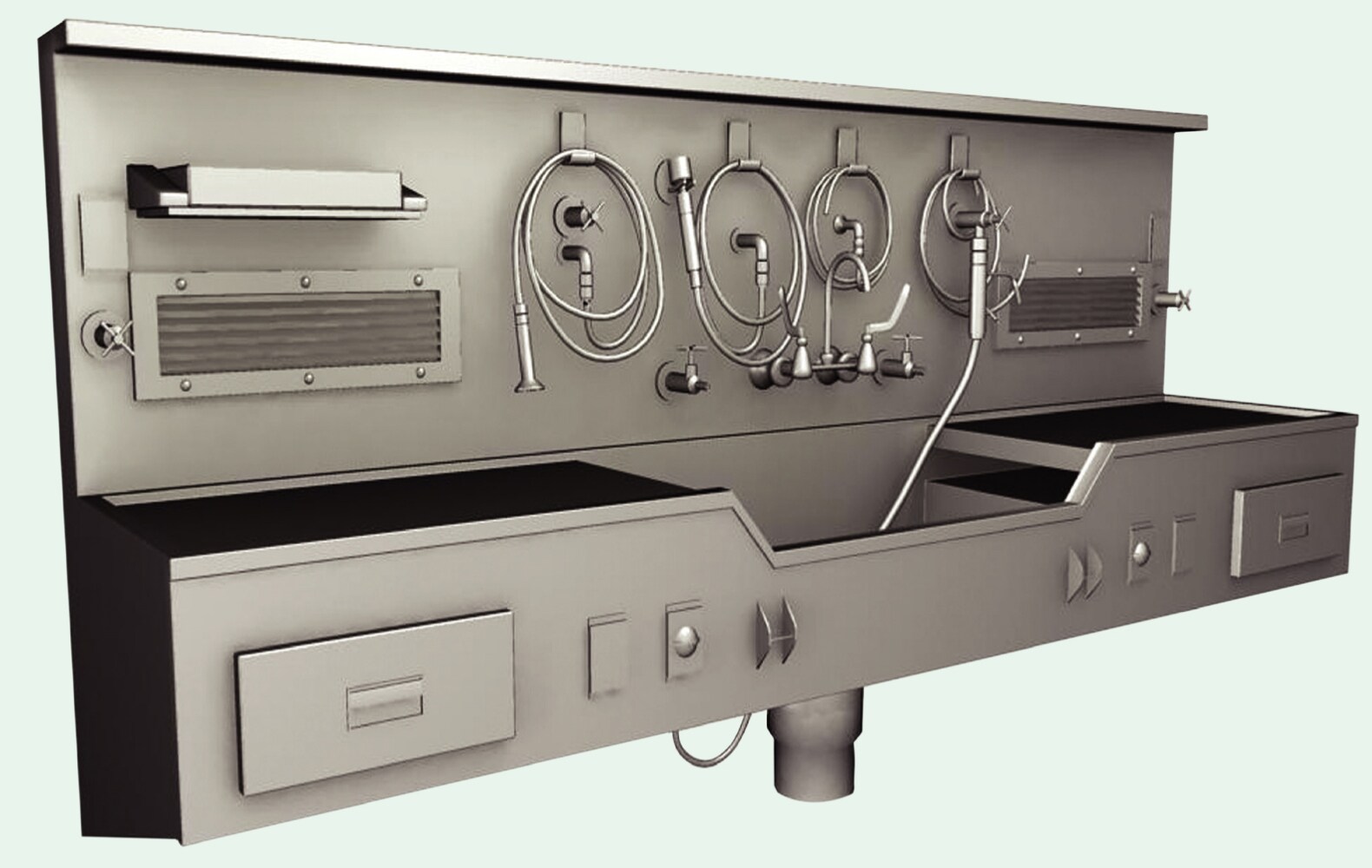 WALL MOUNTED AUTOPSY STATION CENTER POSITION | Taiwantrade