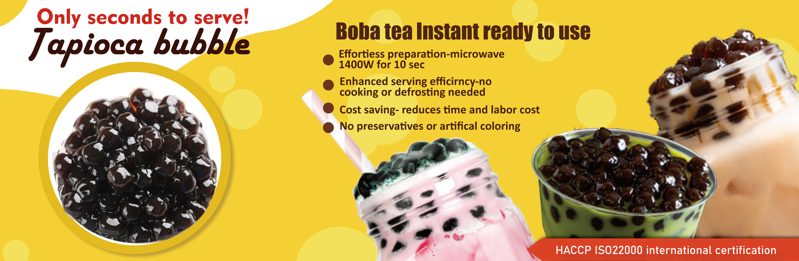 Taiwan Tapioca Pearls ( Instant Tapioca Boba) | LI CHENG BIOTECHNOLOGY CO., LTD.