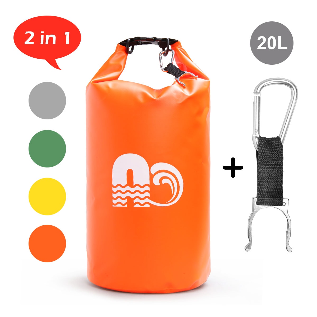 Outdoor 20L dry bag beach waterproof water sports bags with strap ...