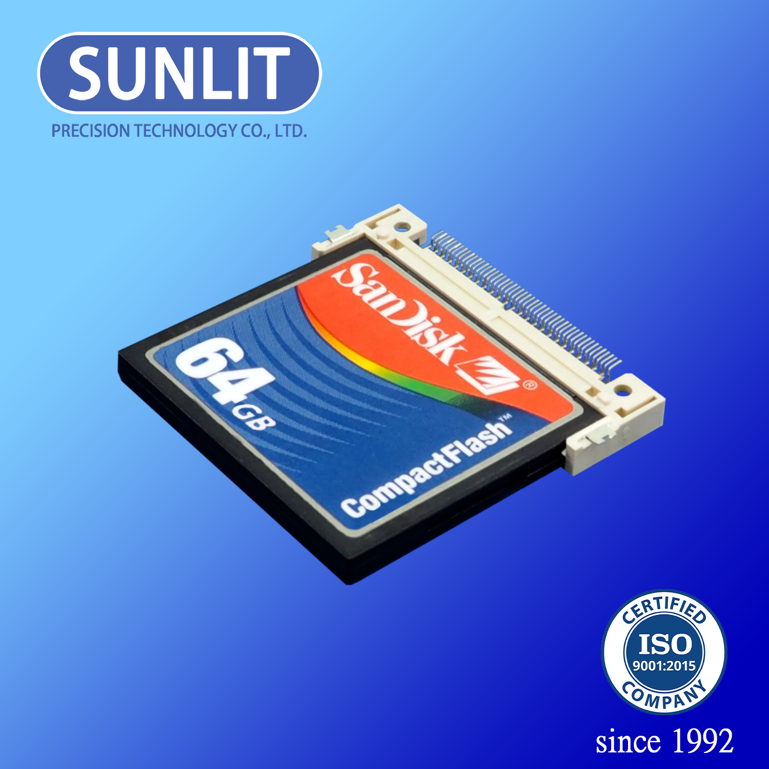 Reverse type, SUNLIT 60340020, Compact Flash card connector, Type 1 ...