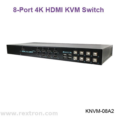 8 Ports 4K HDMI KVM Switch With USB KM Synchronization And Mouse ...