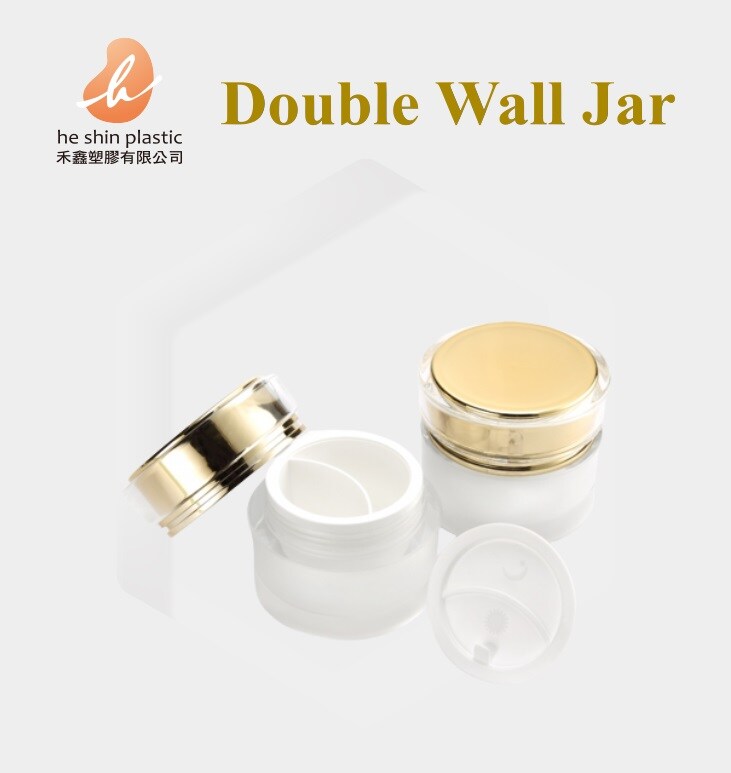Double Wall Acrylic Cream Jars - He Shin Plastic Co., Ltd. | Taiwantrade