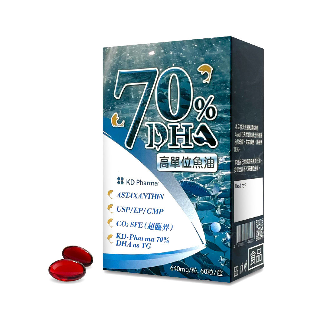ODM | OEM Custom Service, Fish oil 70% DHA, Cardiovascular, 60 Sgels | Taiwantrade
