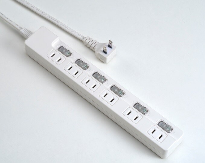 JAPAN PSE 6AC Power strip with individual switches | Taiwantrade.com