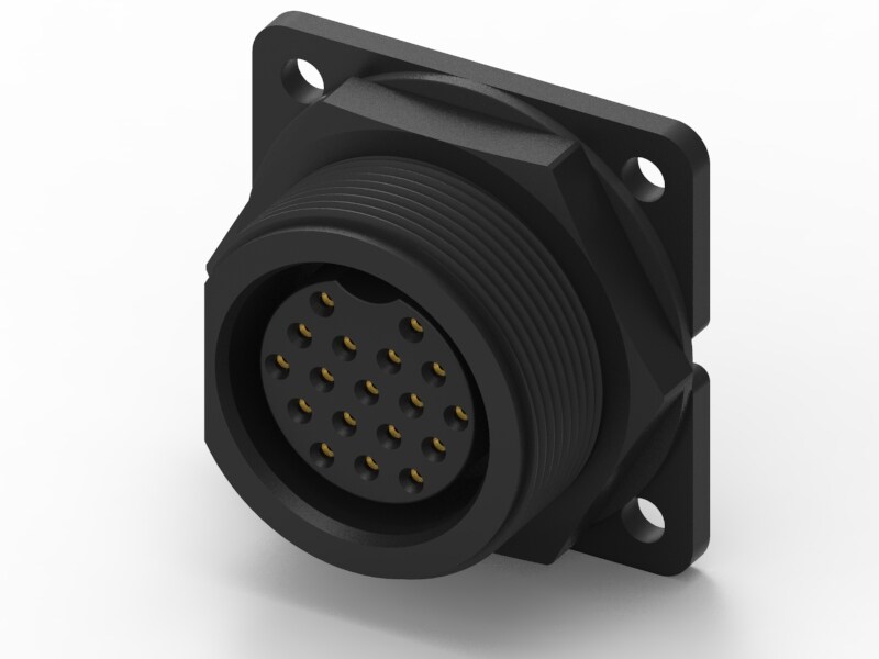 WP D Size(Male Connector/Female Pin) 18PIN Front Lock Solder Type(Screw ...