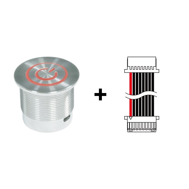 Waterproof Illuminated Capacitive Touch Switch_SF25BBB1MC15 + YCW014 ...