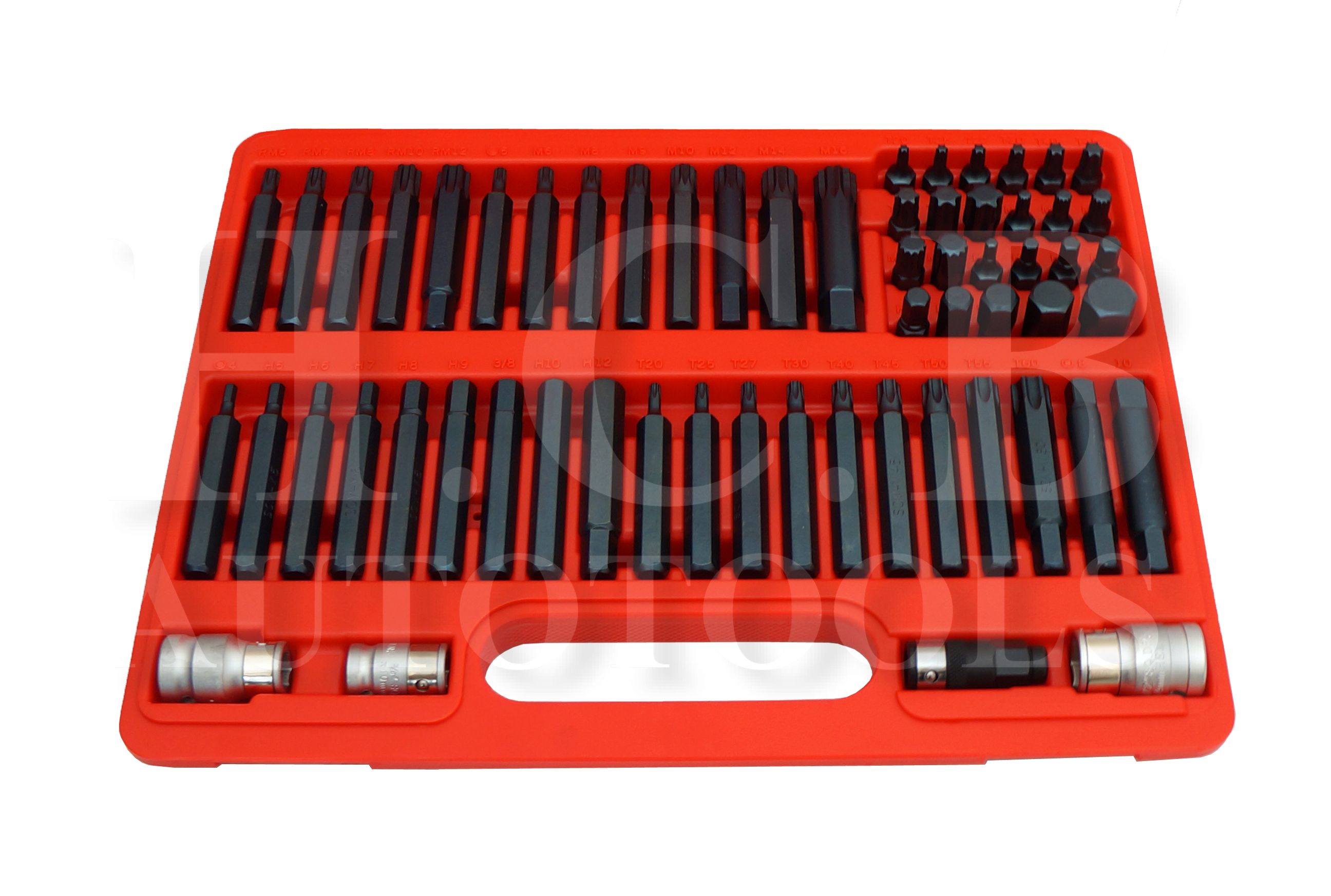 60 PCS PROFESSIONAL QUALITY MECHANICS BIT KIT (Dr. 3/8" & 1/2 ...