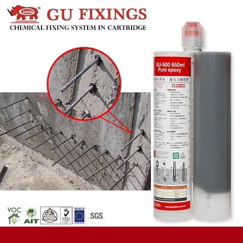 Powerful Epoxy With Reinforced Threaded Anchor FRA And Reinforcement Steel