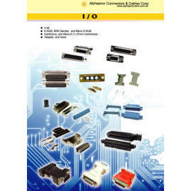 I/O connectors,V.35, D-SUB, MINI Gender, Centronic, Micro-D (1.27mm ...