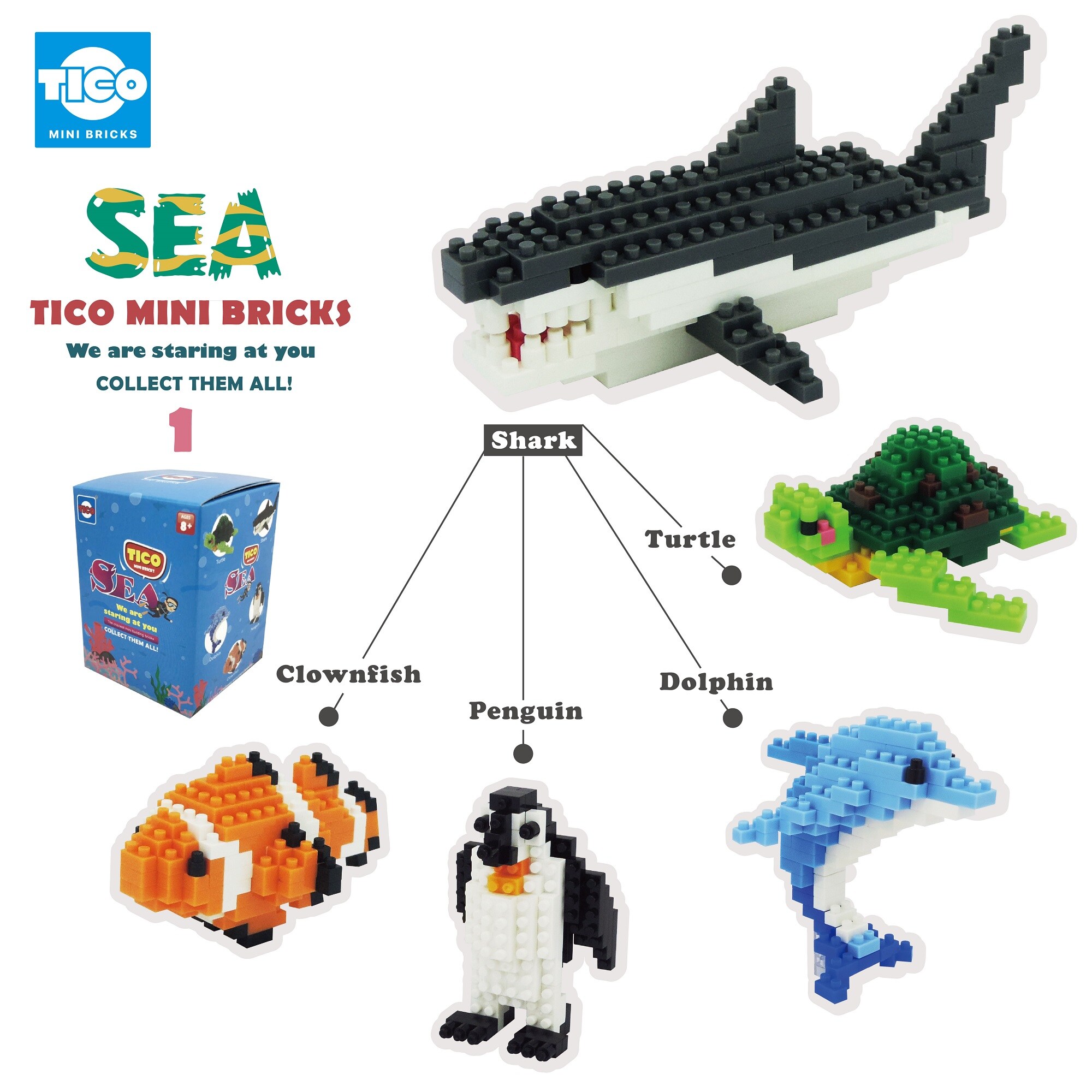 TICO MINI BRICKS - Sea Series 1 | Taiwantrade