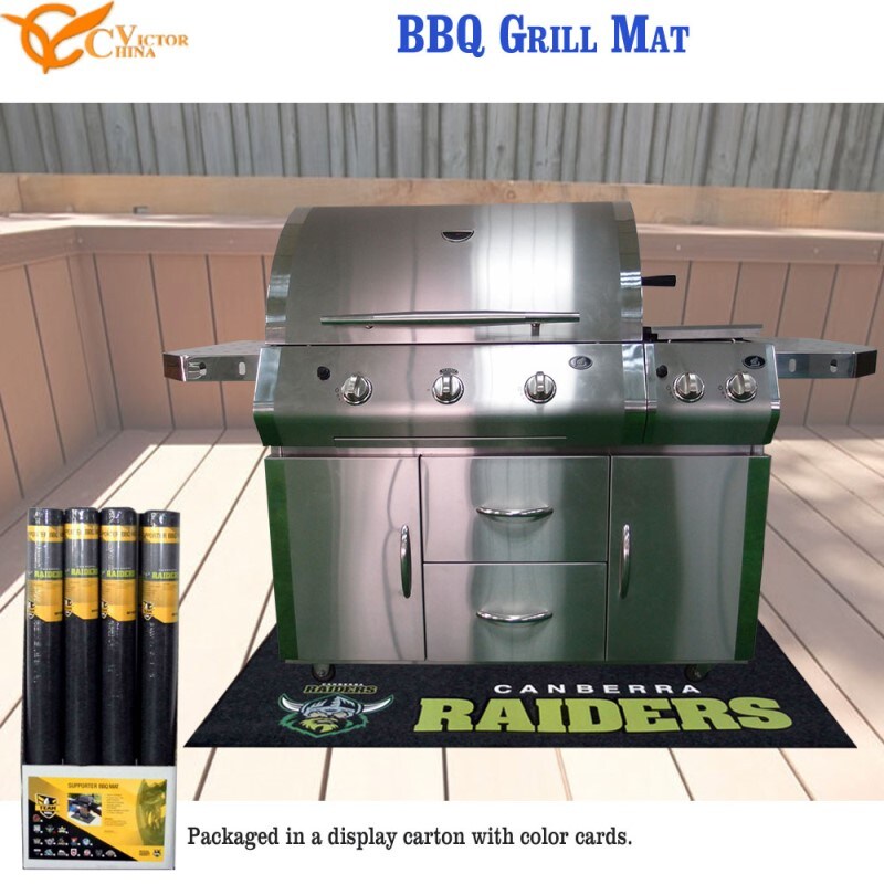 Licensed NRL Rugby Team logo Raiders BBQ Grill Mat | Taiwantrade