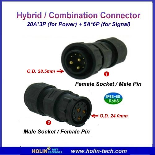 Power and Signal Hybrid Connector, Overmolded Type | HTP ASIA ...
