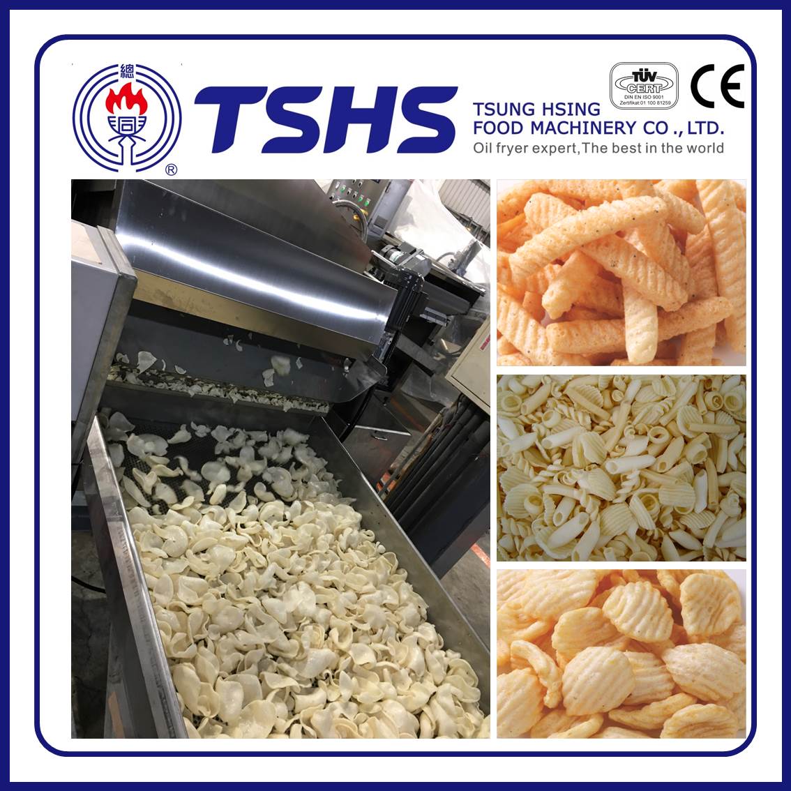 Made in Taiwan Commercial Pellet snacks Frying Line | Taiwantrade
