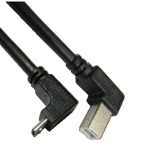 Micro USB B Type Male 90 Deg to USB B Type Male Cable | Taiwantrade.com