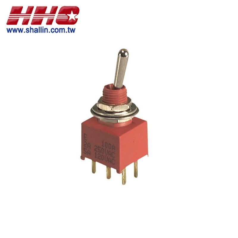 6P sealed mini toggle switch, DPDT, on-on W/UL approved, RoHS Directive ...