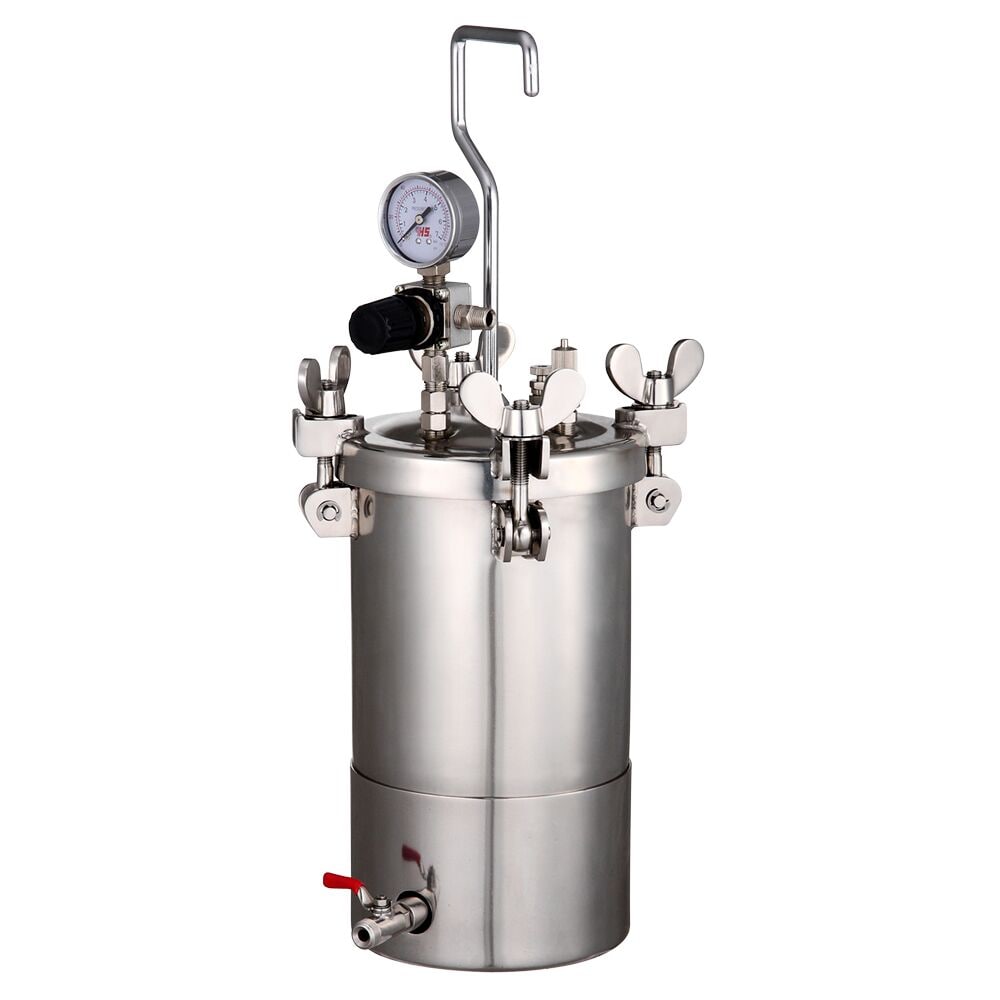 non agitator 4 L SS Air paint tanks with bottom liquid outlet | Taiwantrade