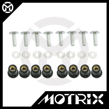 Screen & fairing nuts and silver screws, M5*H/15MM(8SET) | Taiwantrade