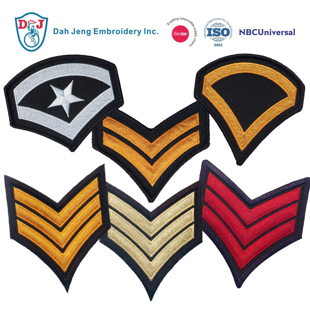 Hot Custom Chevron Embroidery Patch Rank Patches Embroidered for ...