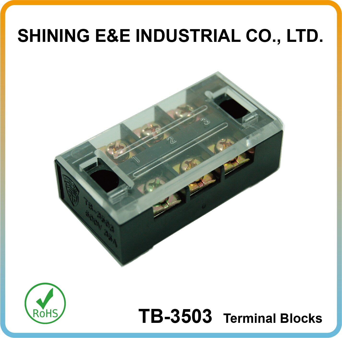 Barrier Terminal Block Electrical Fixed Type 3 Pole Surface Mounted 35A ...
