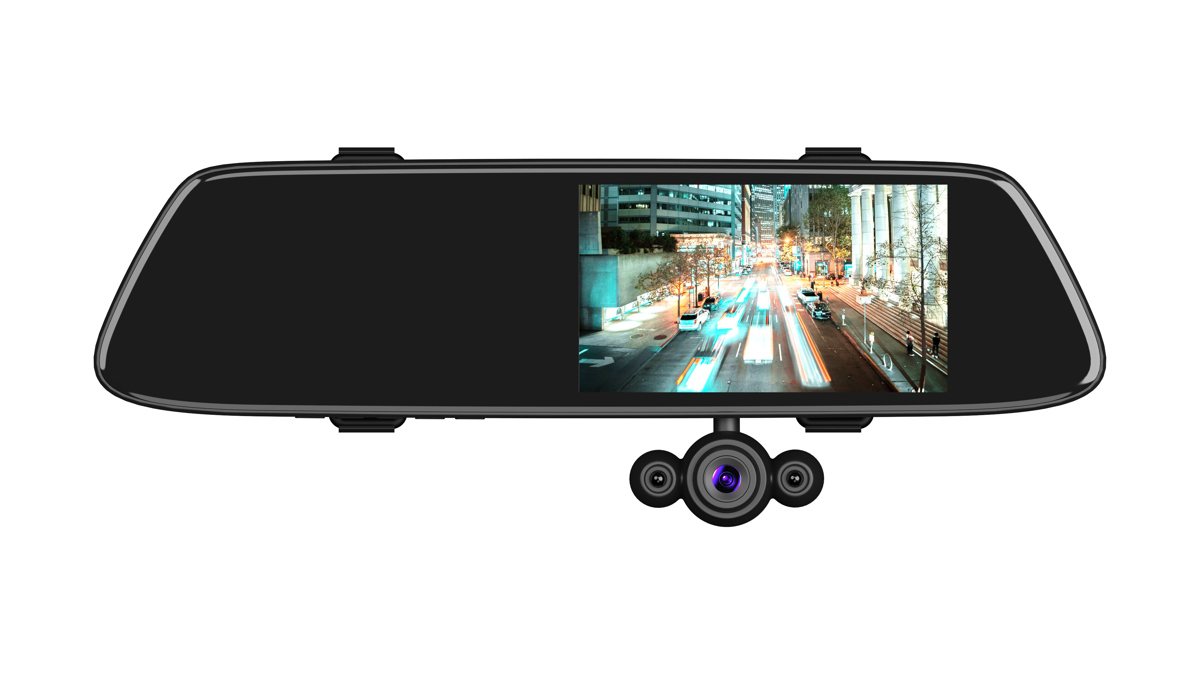 Touch Screen Three & Dual Rearview Mirror Camcorder | Taiwantrade