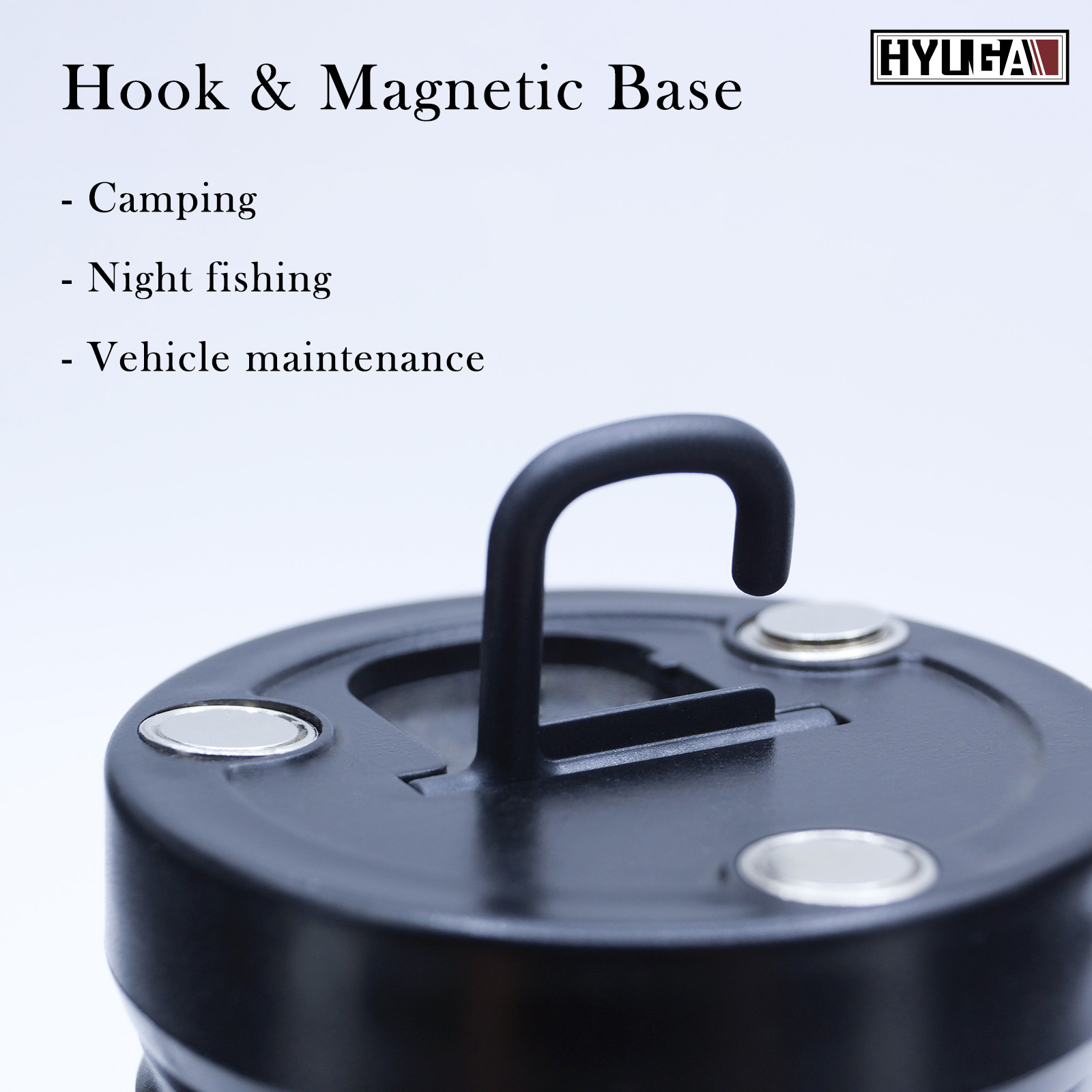 Camping Guard Lamp LED Chargeable Flashlight Magnetic Base Portable ...