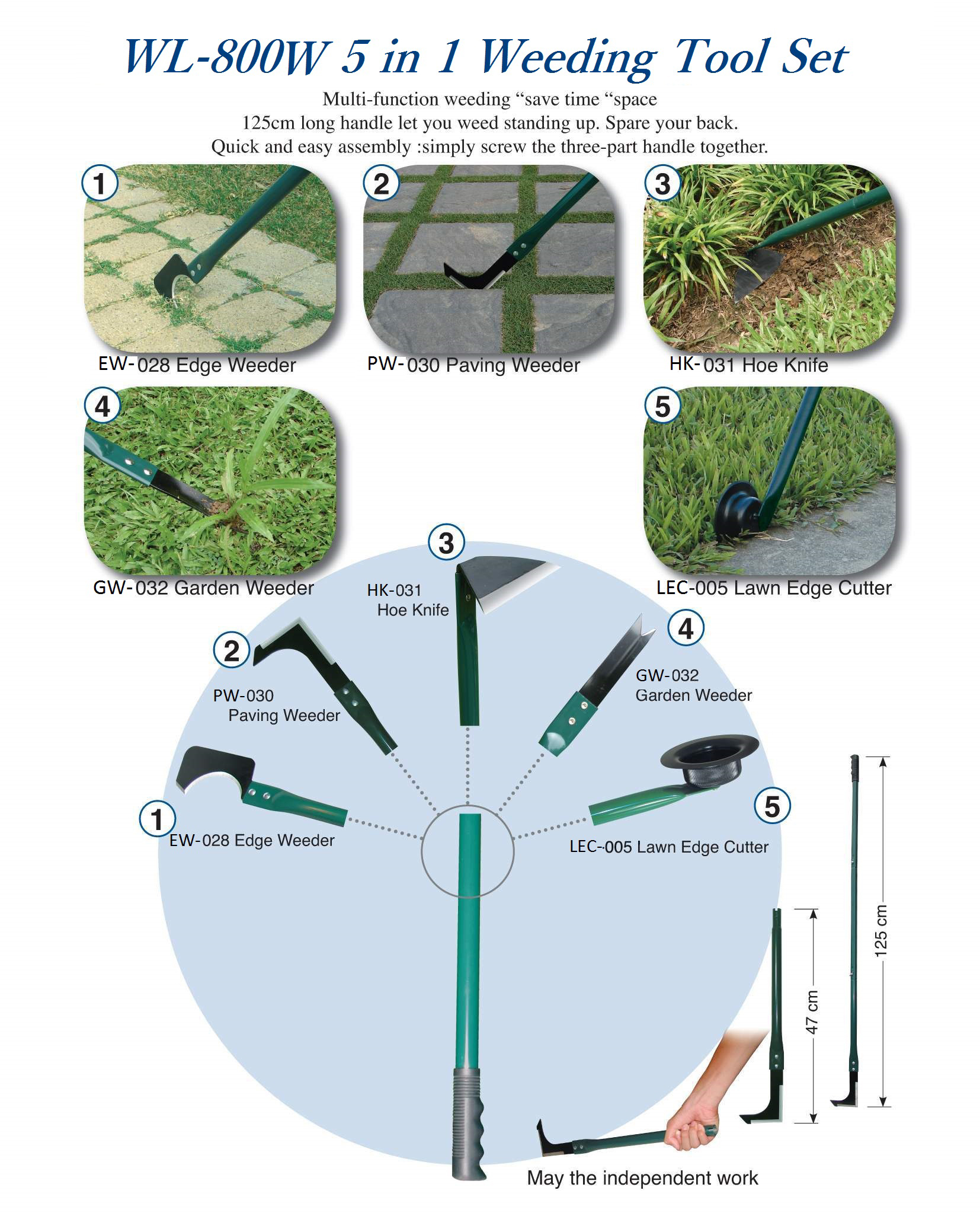 5 IN 1 WEEDING TOOL SET | Taiwantrade