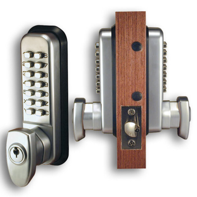 Digital Push Bottun Lock | Key Overide Handle | Double Side Keypad ...