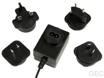 15W Interchangeable Plug Heads Power Adapter, adaptor, AC/DC adapter ...