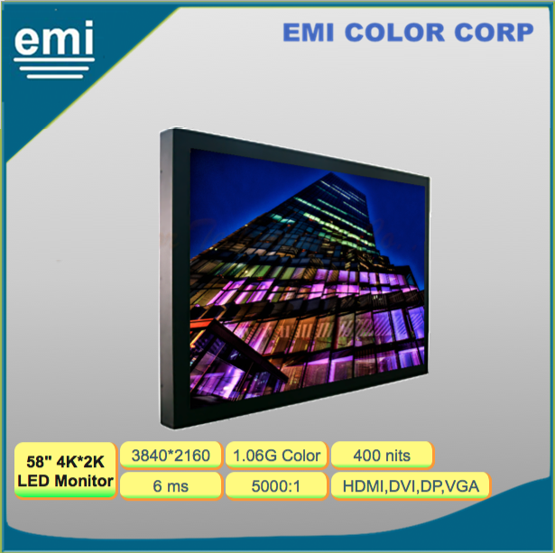 55 inch 4K Ultra HD LED Display Monitor, for Advertising Signage ...