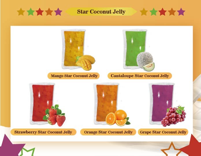 Coconut Jelly Star Shaped Strawberry Flavor | LI CHENG BIOTECHNOLOGY CO ...