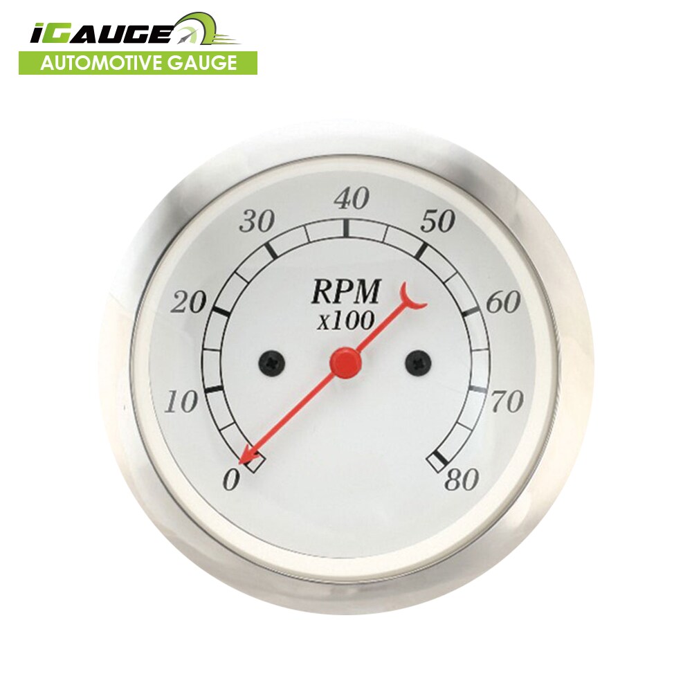 85mm Black Dial Face Vintage Classic Car Meter Electrical Tachometer ...