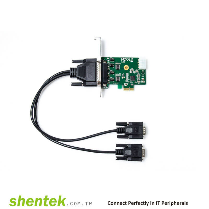 industrial serial 2 port RS232 PCIe Card 5V 12V Power selectable ...