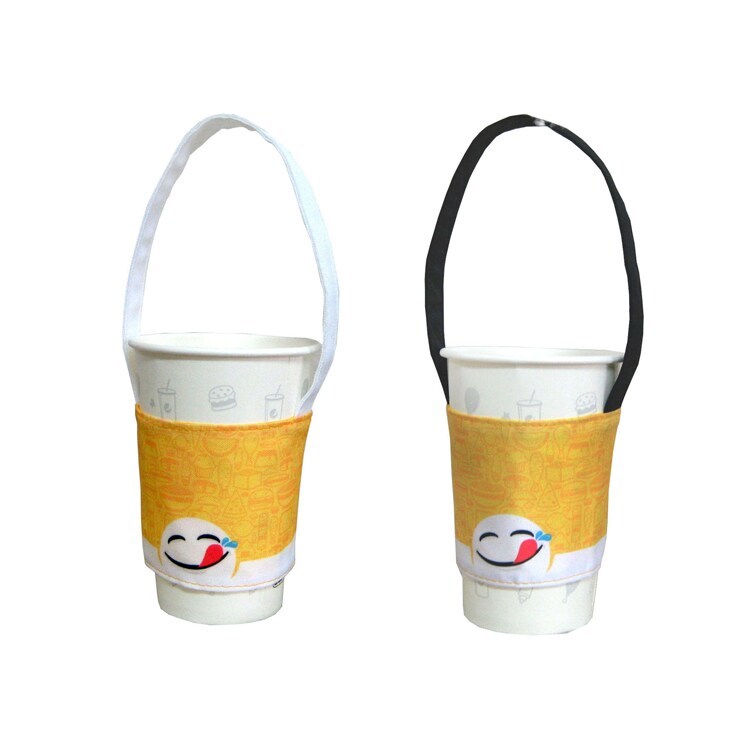Coffee Milk Tea Fabric Cup Holder Sleeve with Handle | Taiwantrade