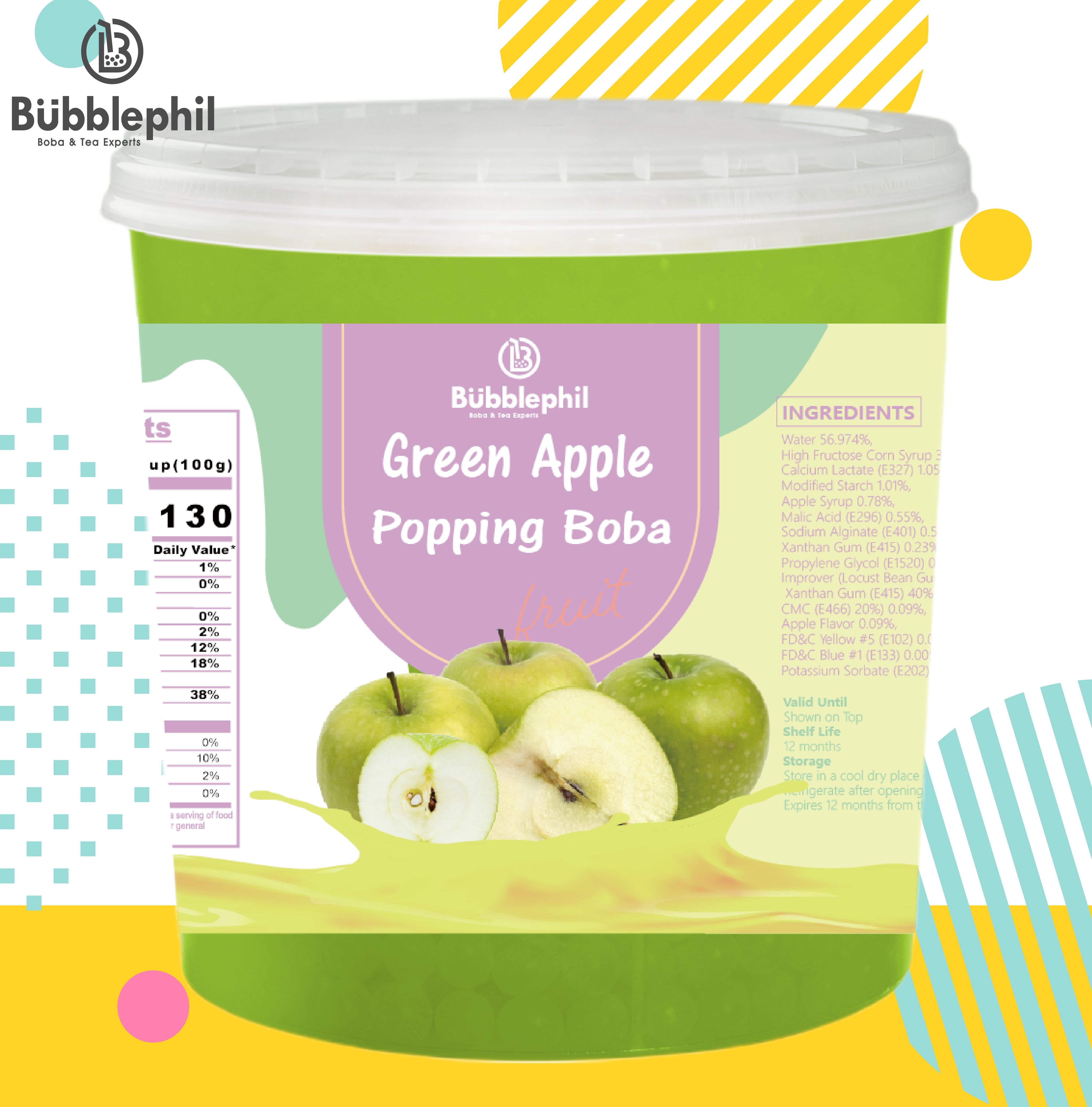 Bubble Tea Topping Green Apple Flavored Popping Boba | Taiwantrade.com