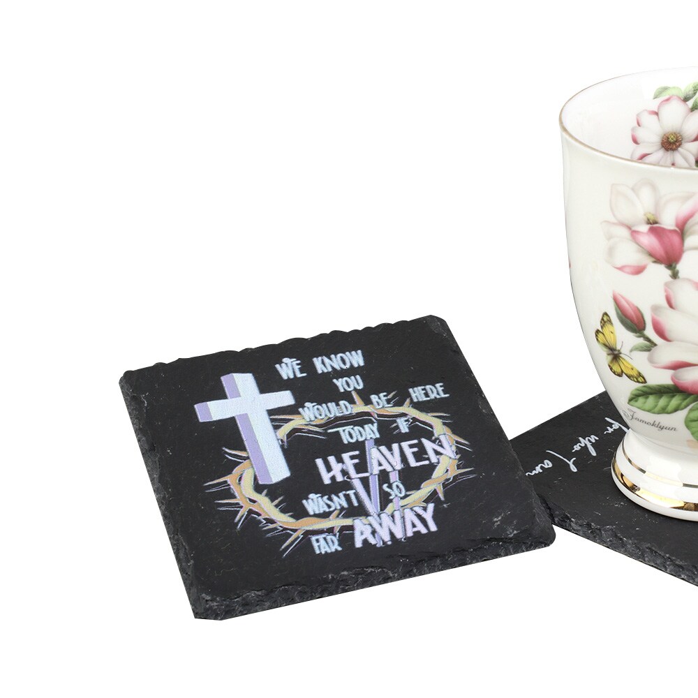 4" Color Printed Slate Stone Coaster | Home Decoration | Taiwantrade