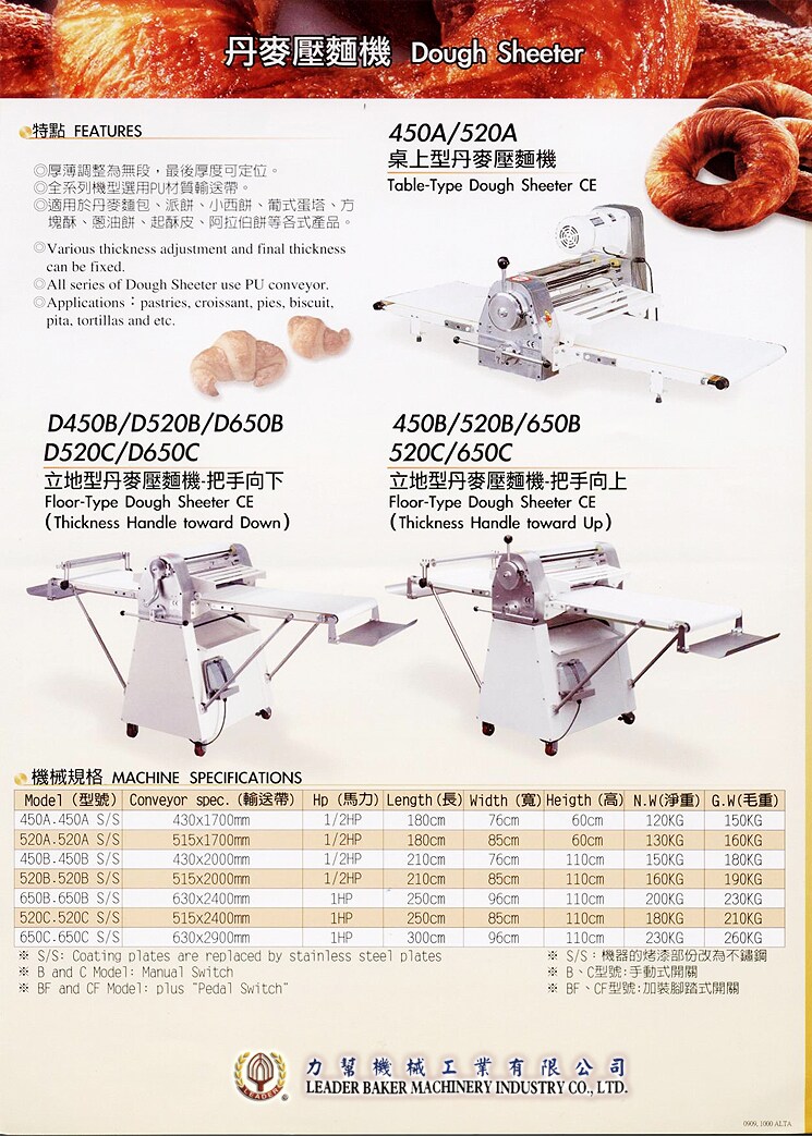 Dough Sheeter | Taiwantrade