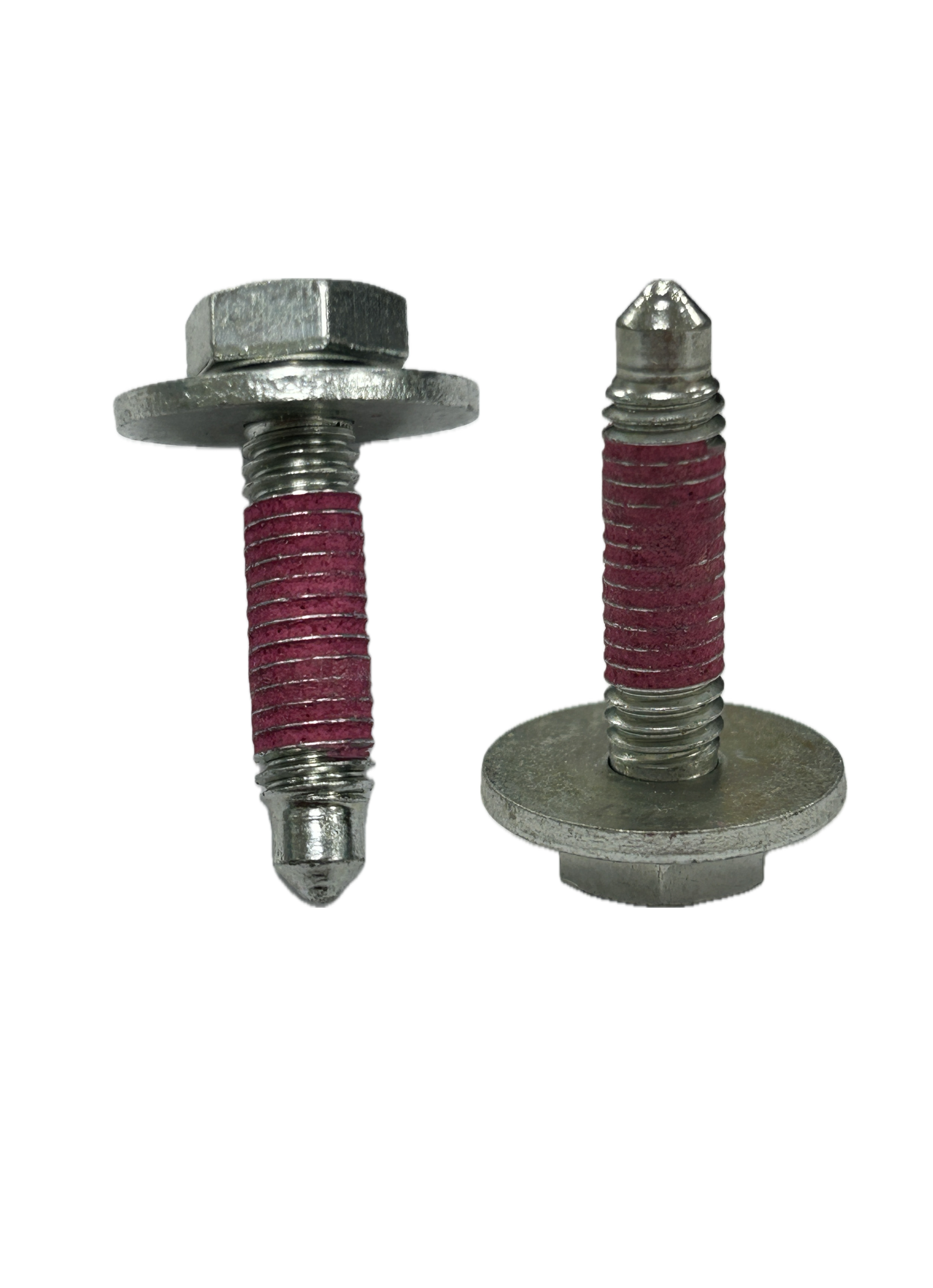 Hex Head With Flat Washer Dog Point Machine Screw, Zinc Plated, Precote ...